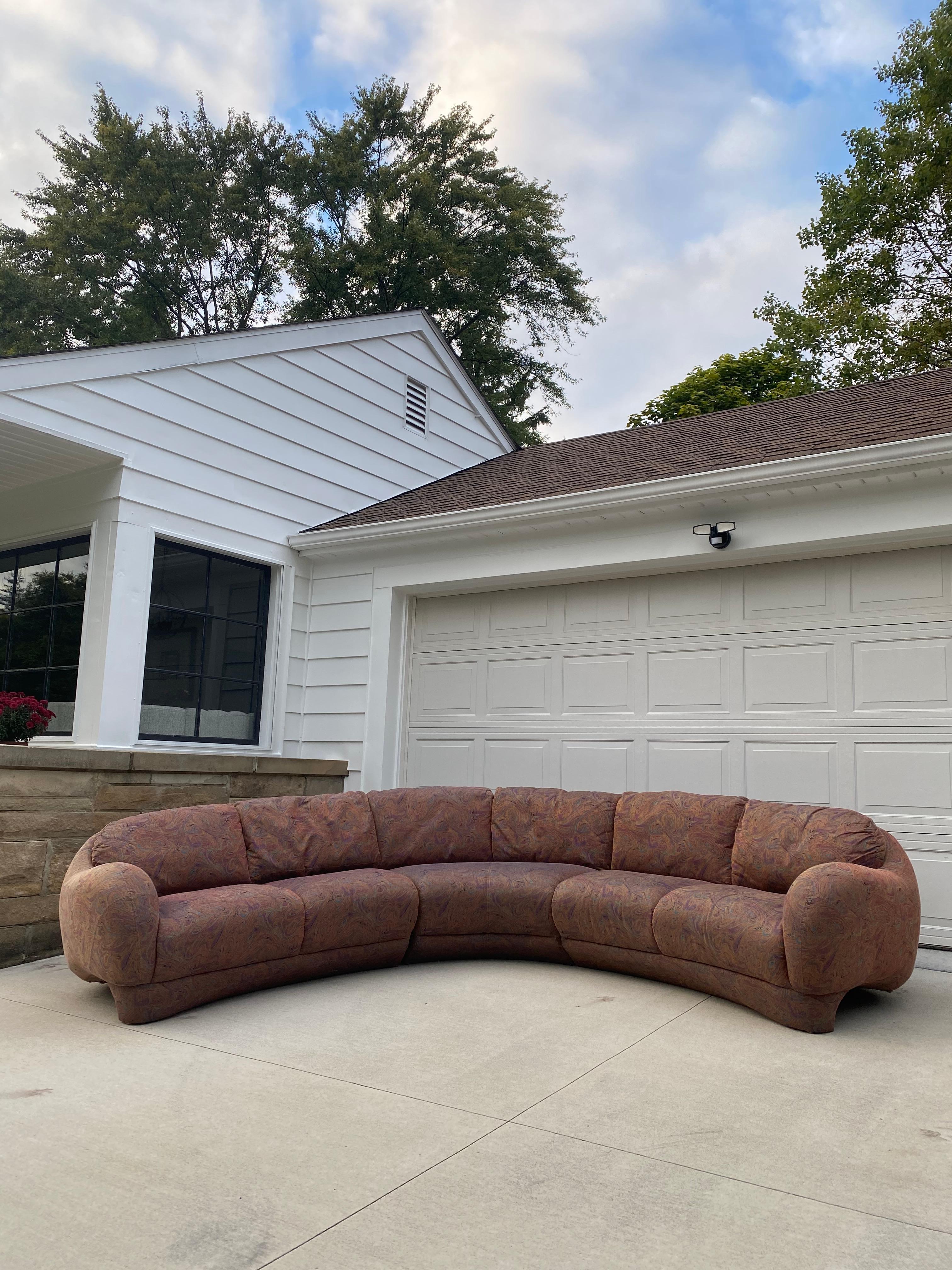 Large Curved Post-Modern Sectional by Preview at 1stDibs