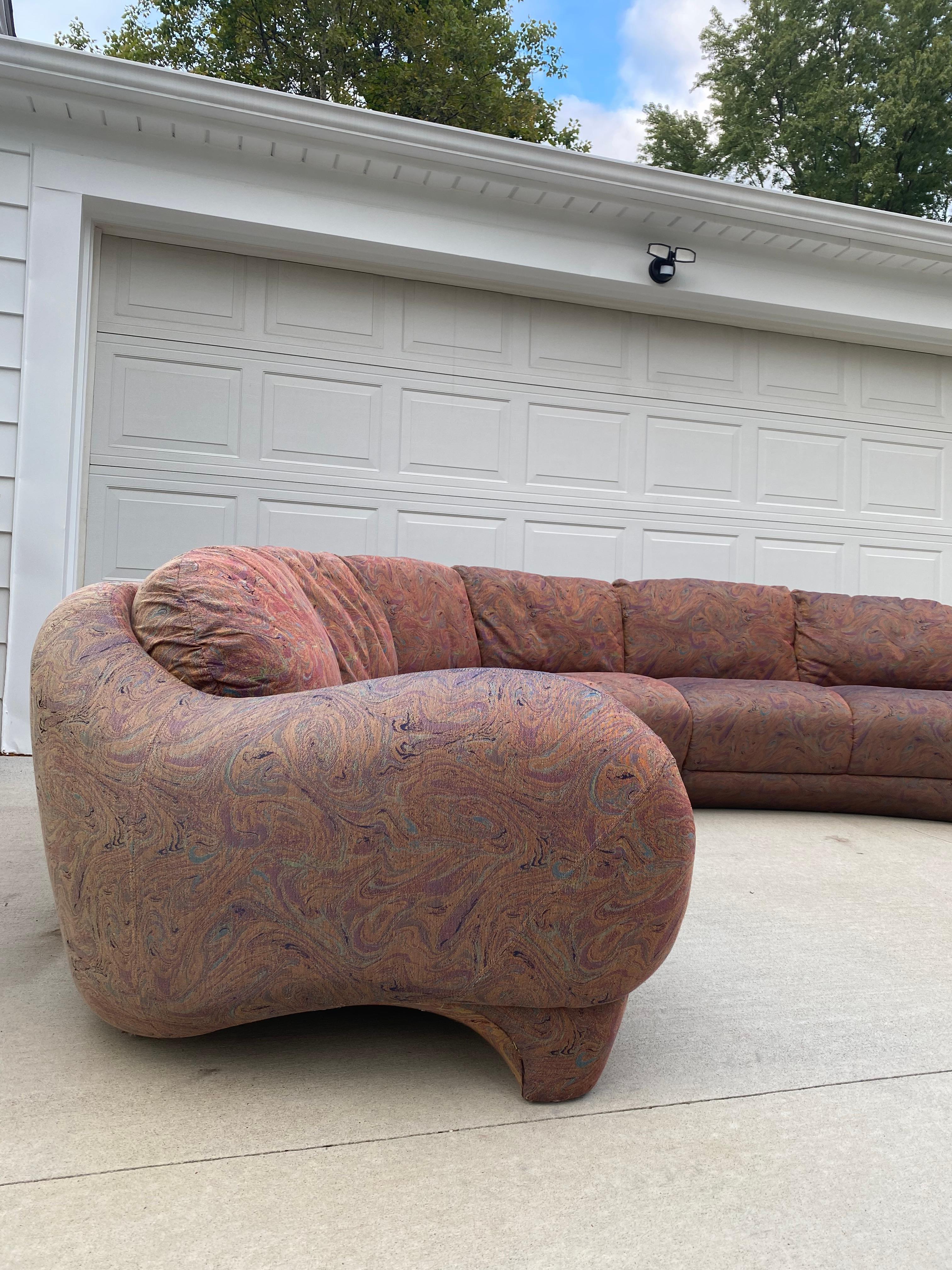 Large Curved Post-Modern Sectional by Preview at 1stDibs