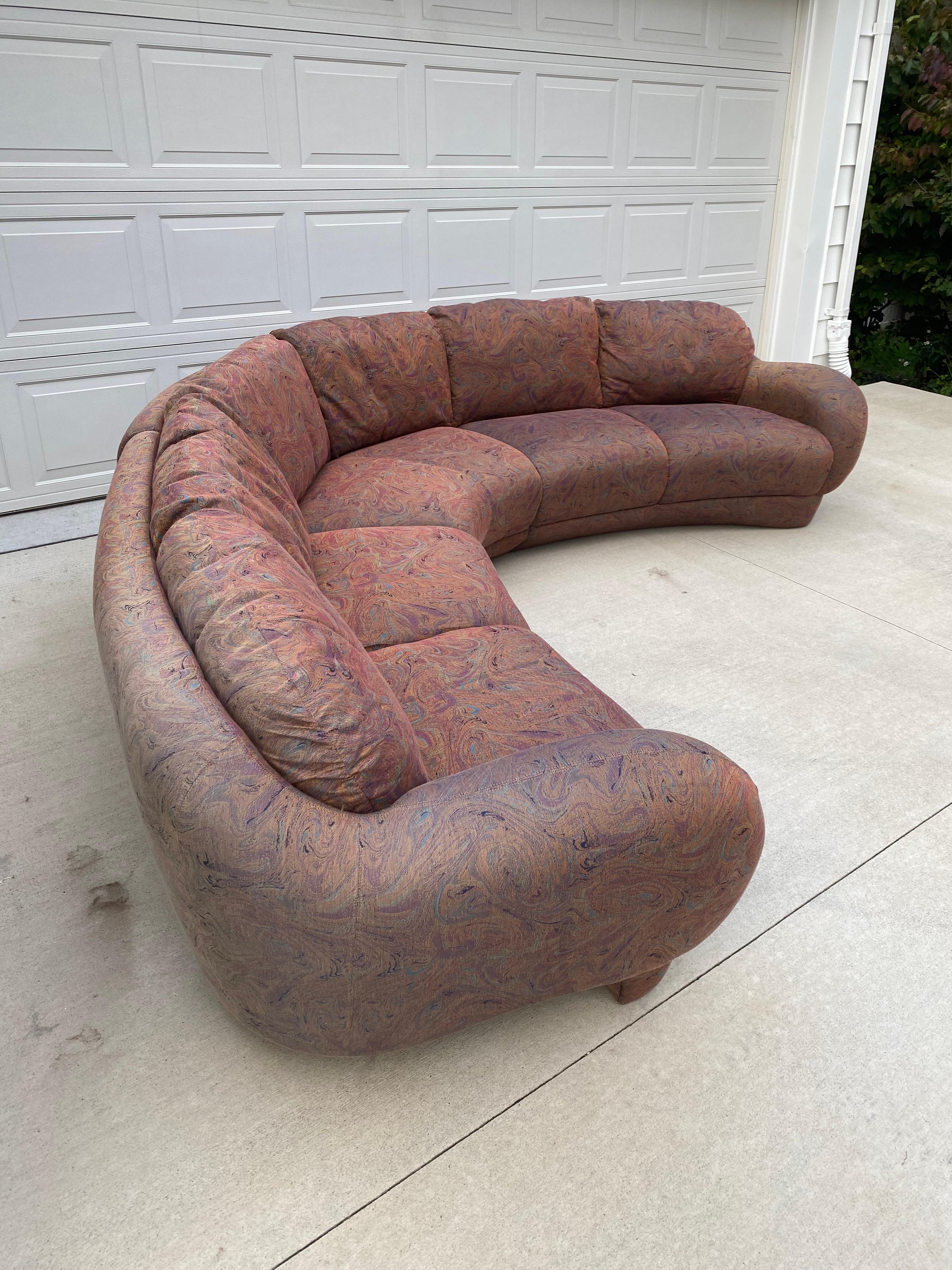 Large Curved Post-Modern Sectional by Preview at 1stDibs