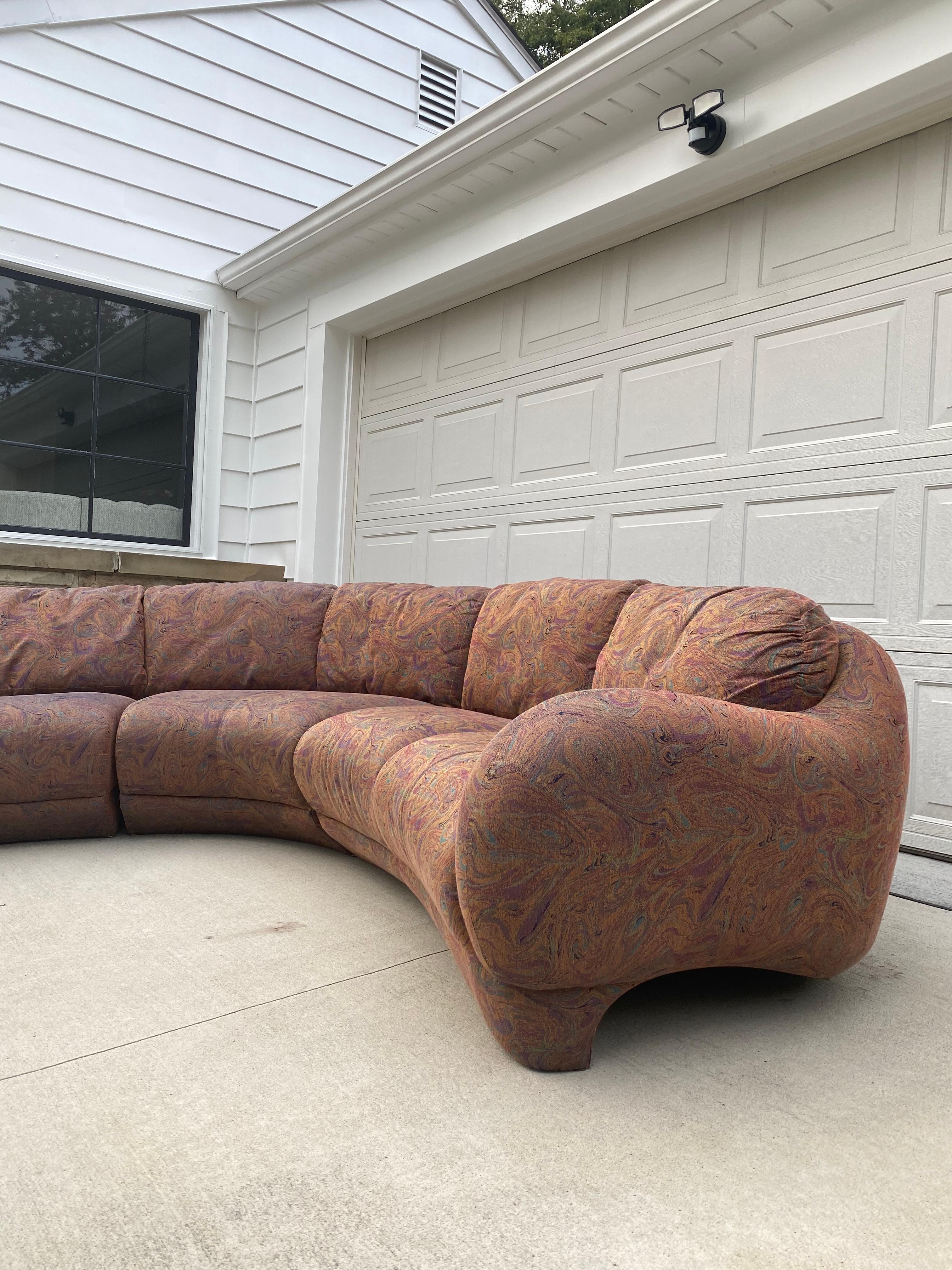 Large Curved Post-Modern Sectional by Preview at 1stDibs