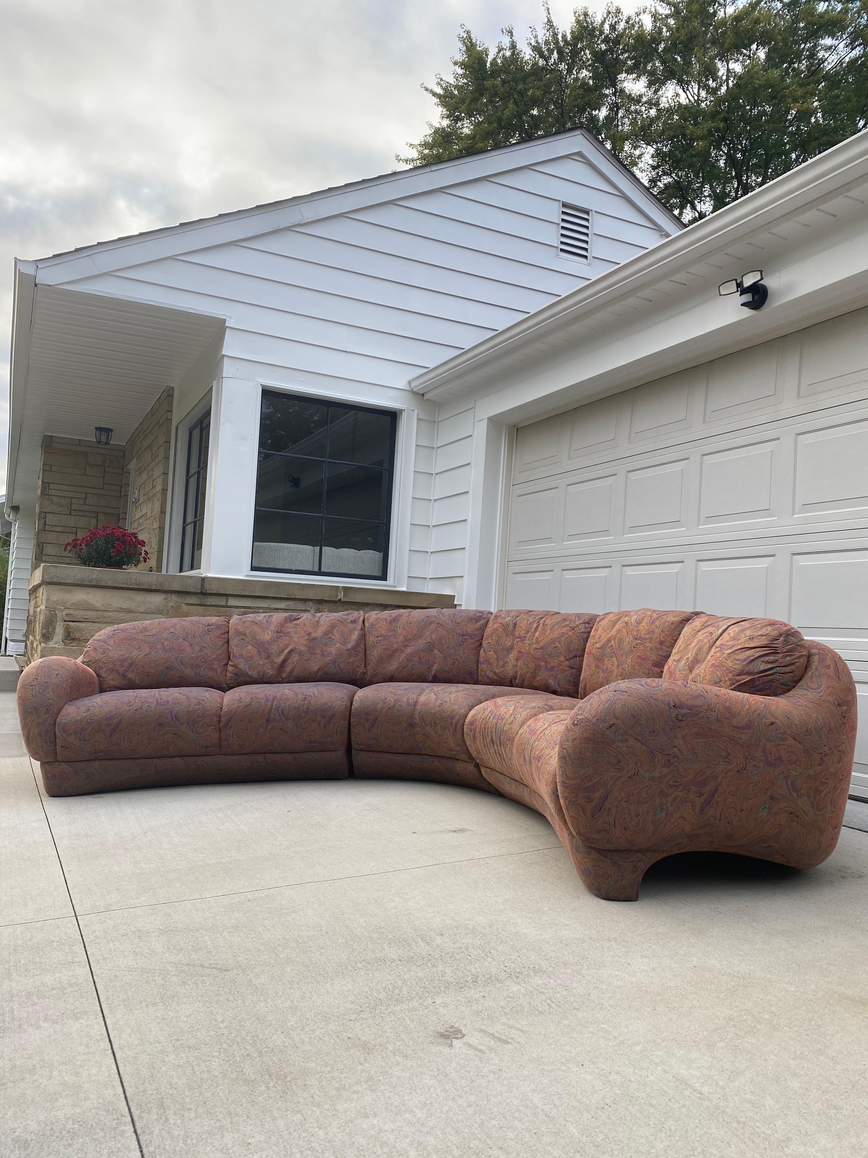 Large Curved Post-Modern Sectional by Preview at 1stDibs