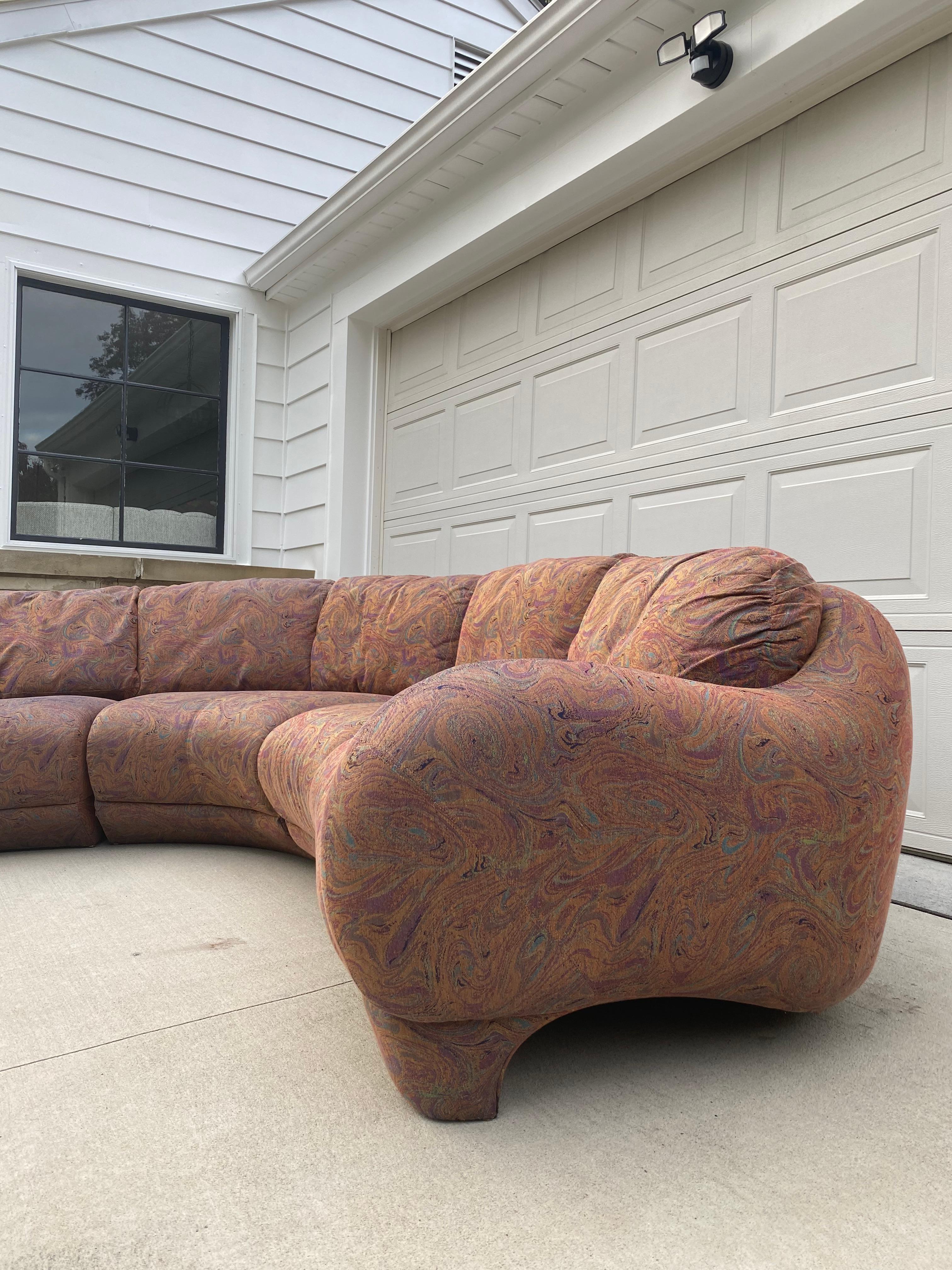 Large Curved Post-Modern Sectional by Preview at 1stDibs