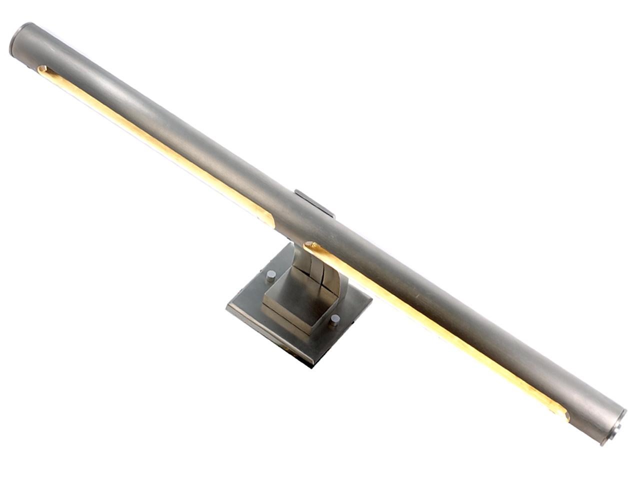 Large Custom Made Brushed Aluminum Picture Lights at 1stDibs