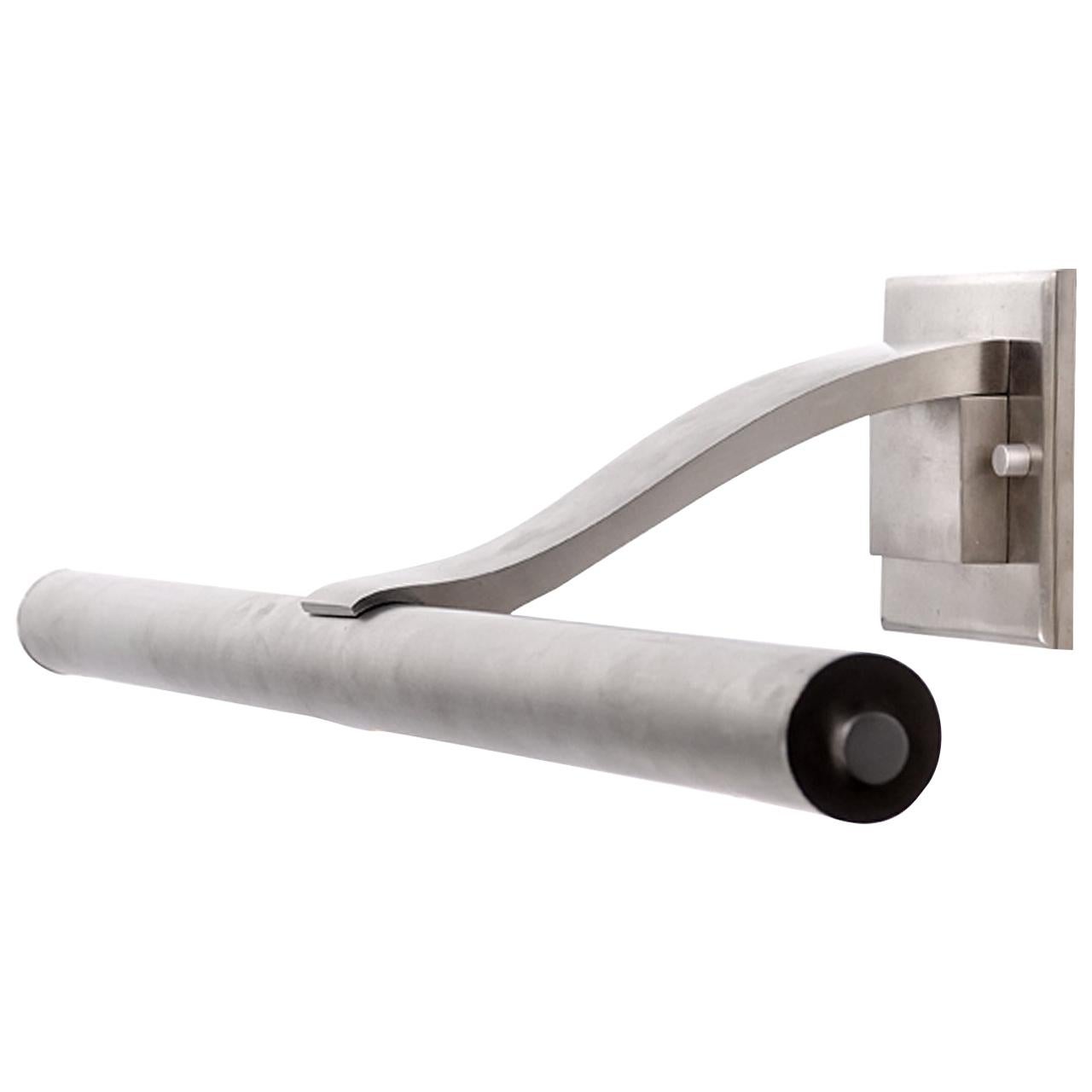 Large Custom Made Brushed Aluminum Picture Lights at 1stDibs