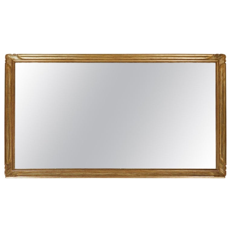 Large Custom Made Hand-Carved Giltwood Framed Mirror For Sale at ...