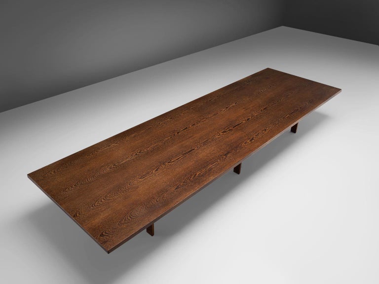 Large Custom Made Wengè Table For Sale at 1stDibs
