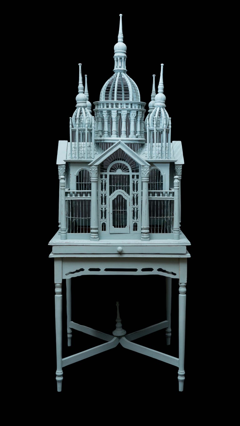 Large custom Painted Sacre Coeur Basilica Birdcage For Sale at 1stDibs ...