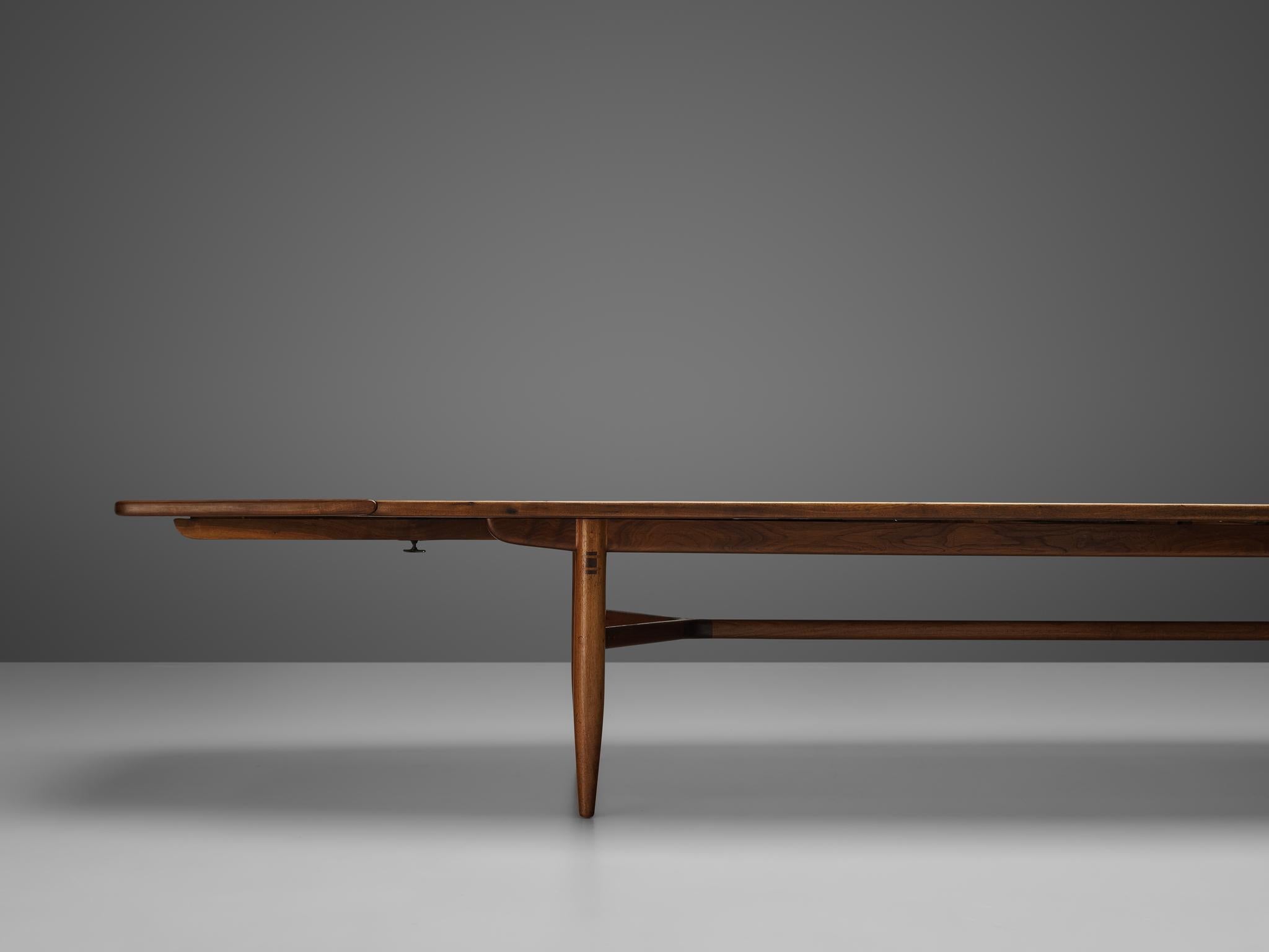 Large Custom Sam Maloof Table with Extension Leaves in Walnut For Sale ...