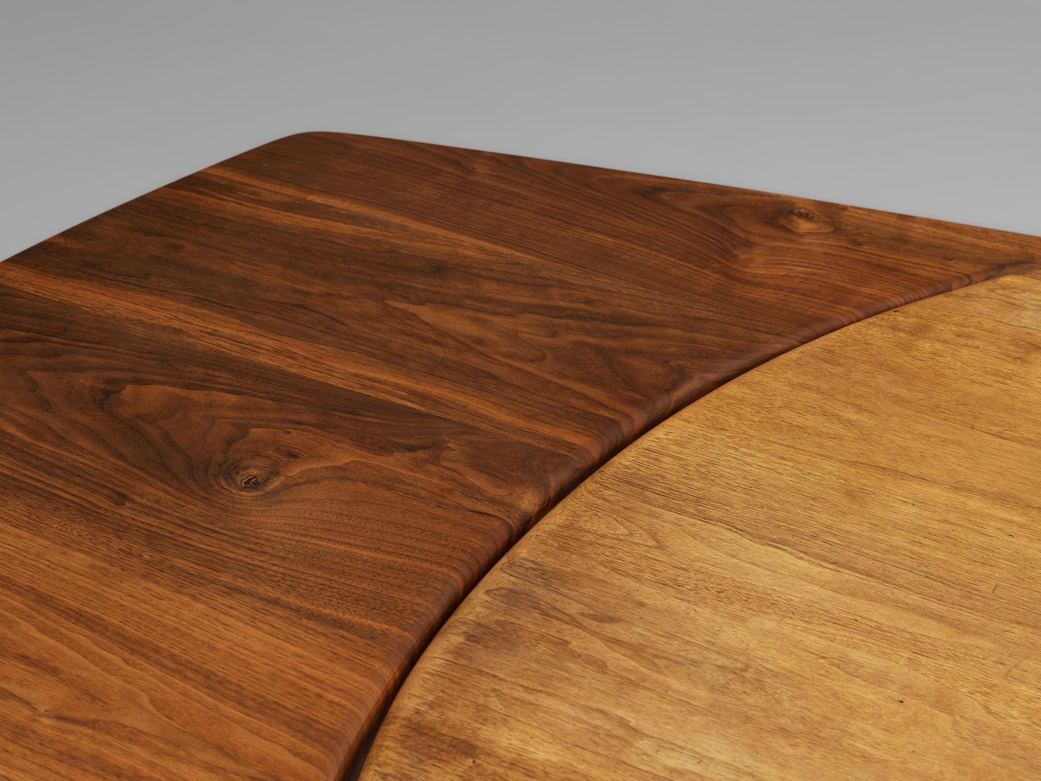 Large Custom Sam Maloof Table with Extension Leaves in Walnut For Sale ...