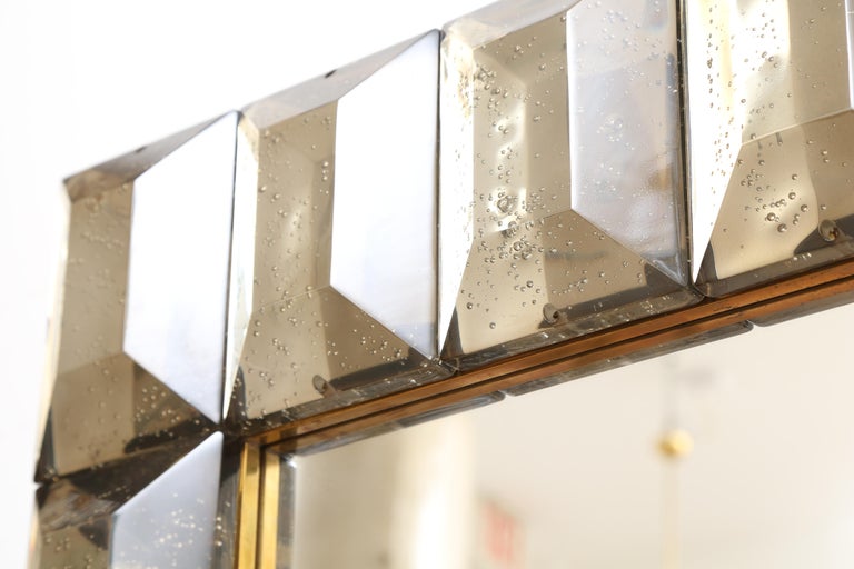 Large Murano Smoked Glass Diamond Pattern, In Stock. For Sale at 1stDibs