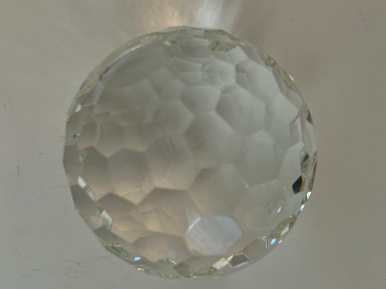 Large Cut Crystal Multi-Faceted Paperweight For Sale at 1stDibs