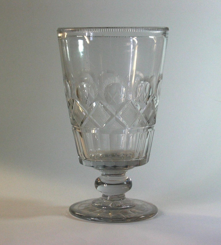 Large Cut Glass Regency Celery Vase, Circa 1820 For Sale at 1stDibs