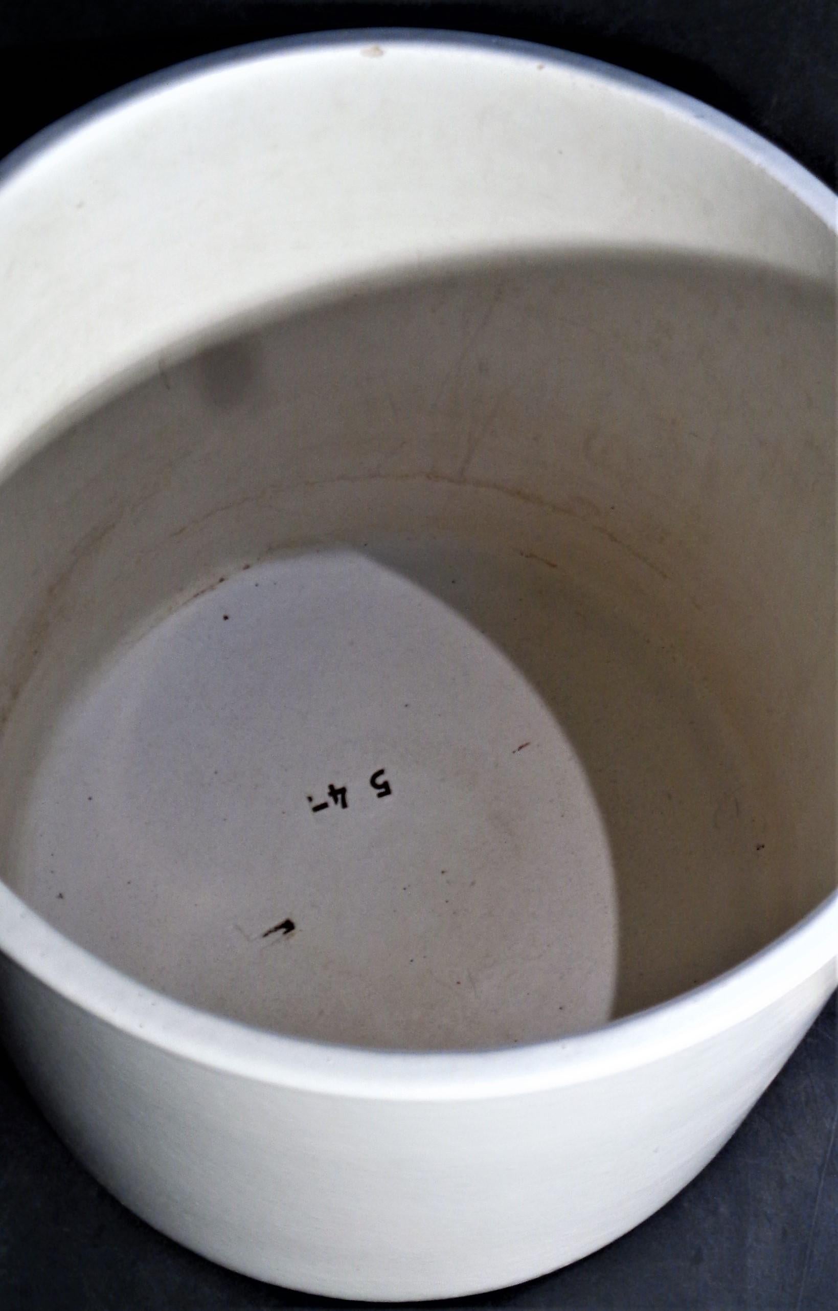 Large White Satin Glazed Gainey Architectural Pottery Planter For Sale ...