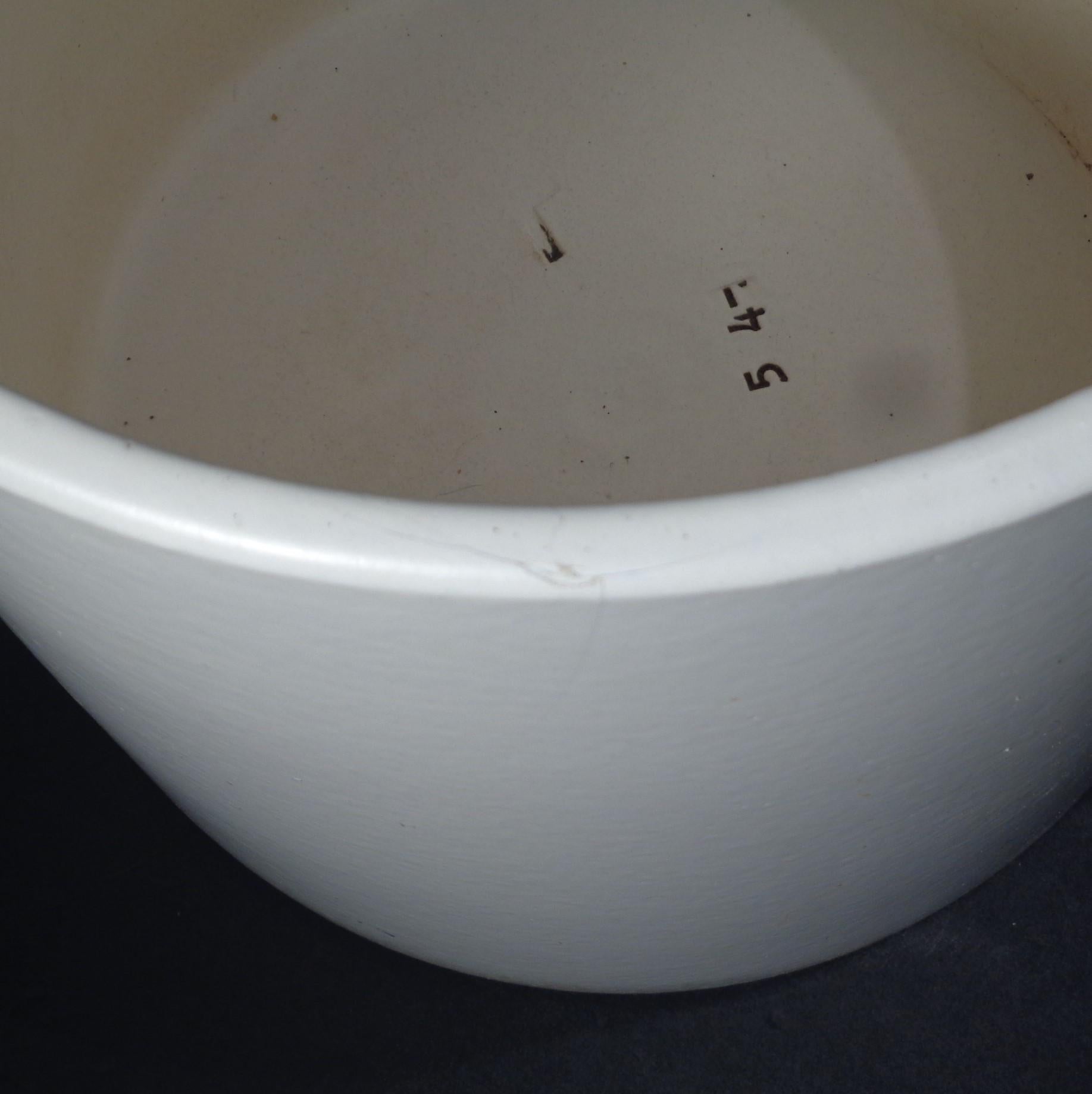 Large White Satin Glazed Gainey Architectural Pottery Planter For Sale ...