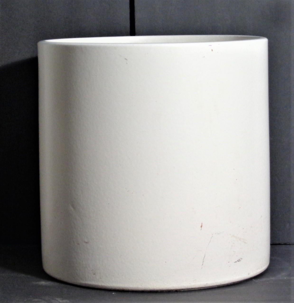 Large White Satin Glazed Gainey Architectural Pottery Planter For Sale ...