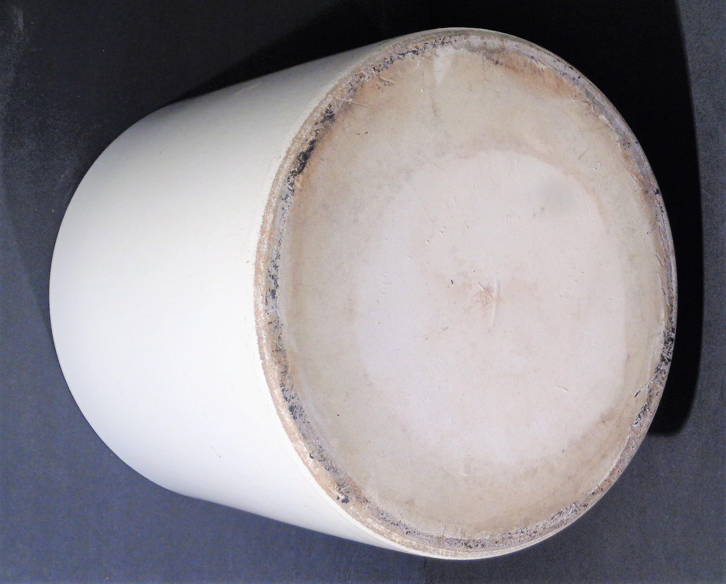 Large White Satin Glazed Gainey Architectural Pottery Planter For Sale ...
