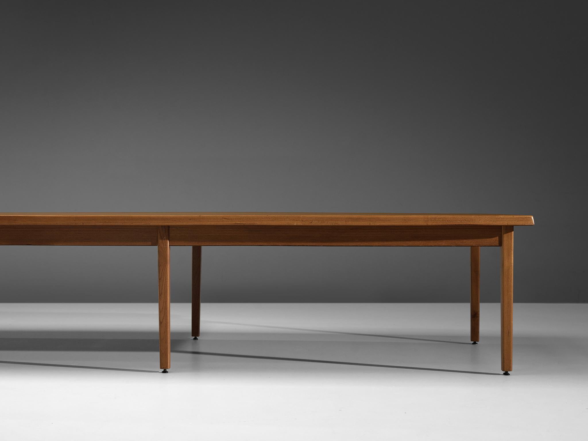 Large Danish Conference or Dining Table in Teak For Sale at 1stDibs