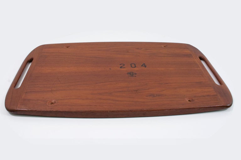 Large Danish Modern Teak Tray or Tea Platter Hand Made Midcentury, 1964 ...