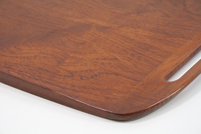 Large Danish Modern Teak Tray or Tea Platter Hand Made Midcentury, 1964 ...