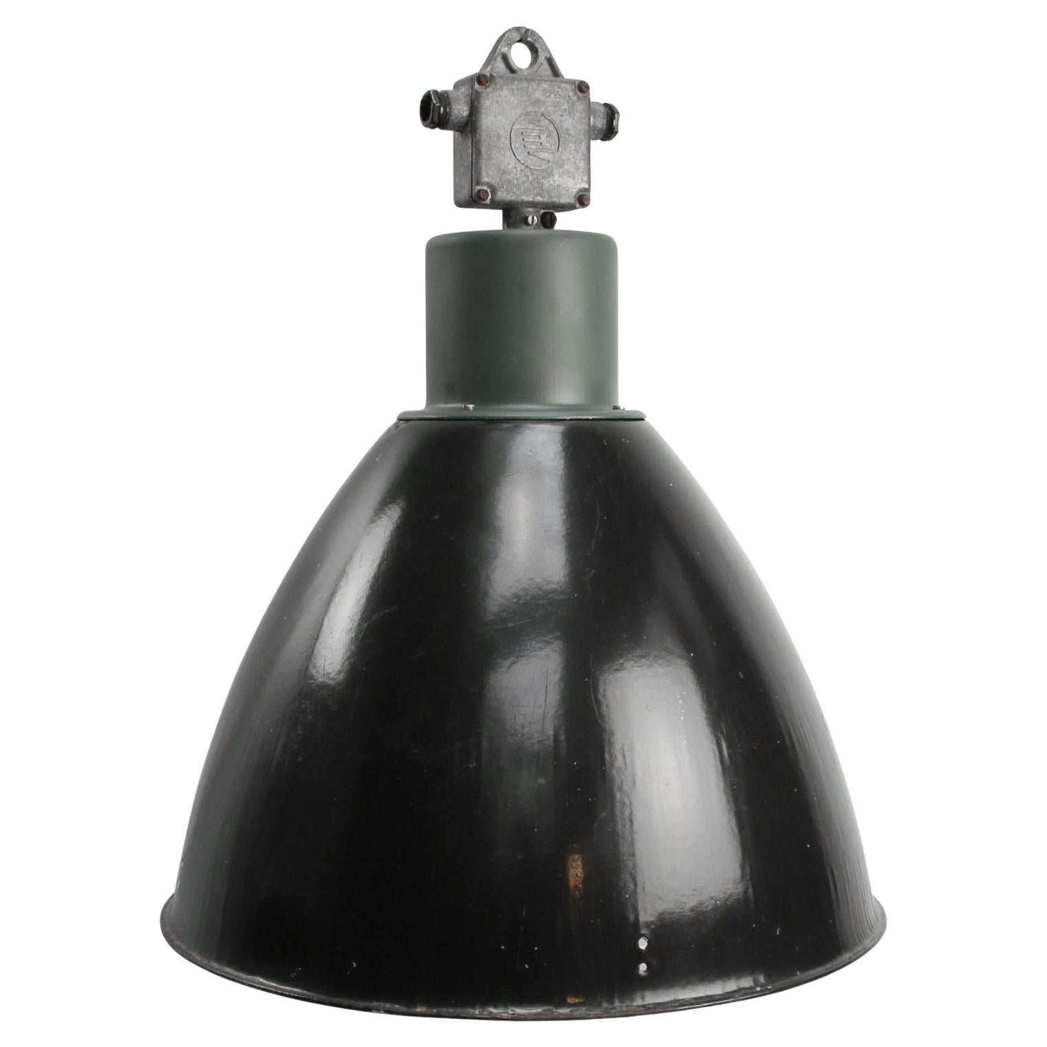 Large Industrial Ruffled Porcelain Enamel Gas Station Pendant Light For ...
