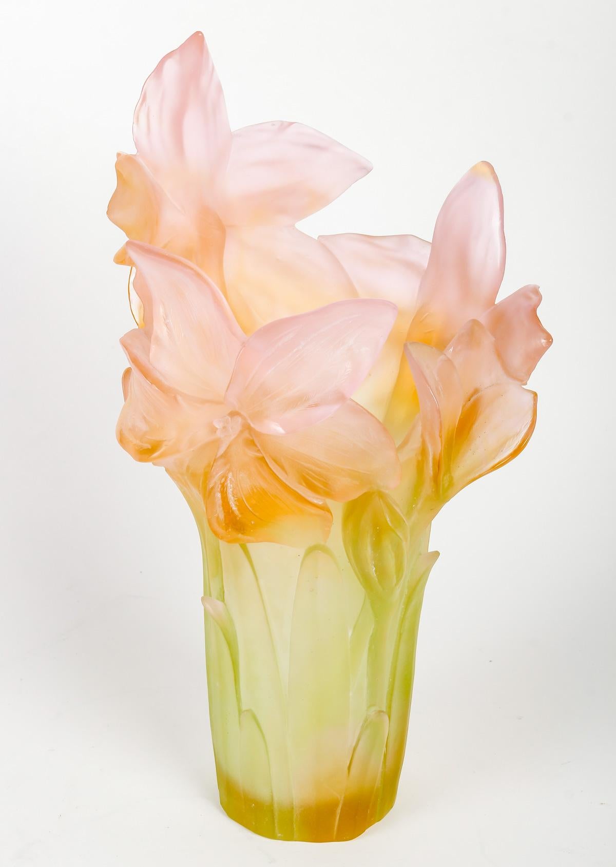 Large Daum Nancy Vase, 20th Century. For Sale at 1stDibs