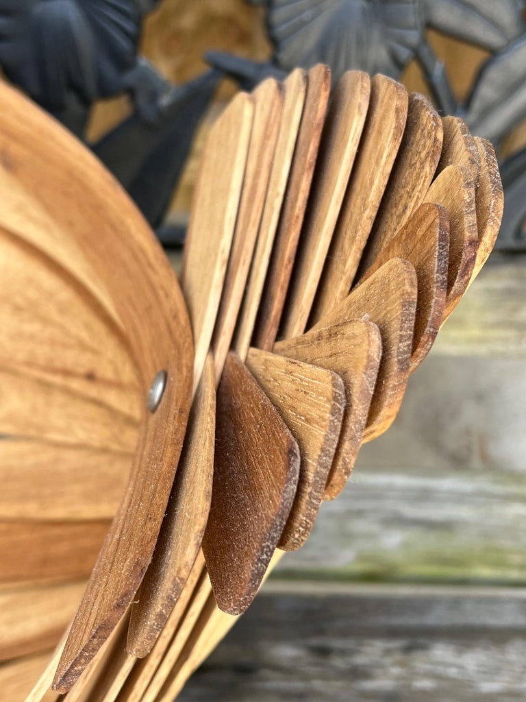 Large Decorative Basket Hickory Artisan Made For Sale at 1stDibs
