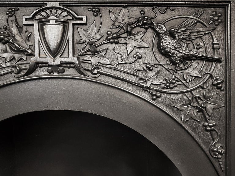 Large Decorative Cast Fireplace Insert For Sale at 1stDibs