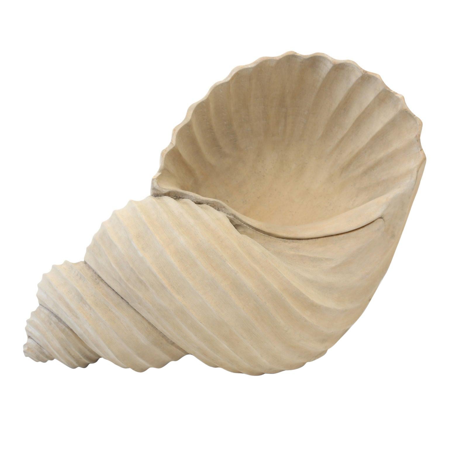 Large Decorative Hand Carved Shell at 1stDibs