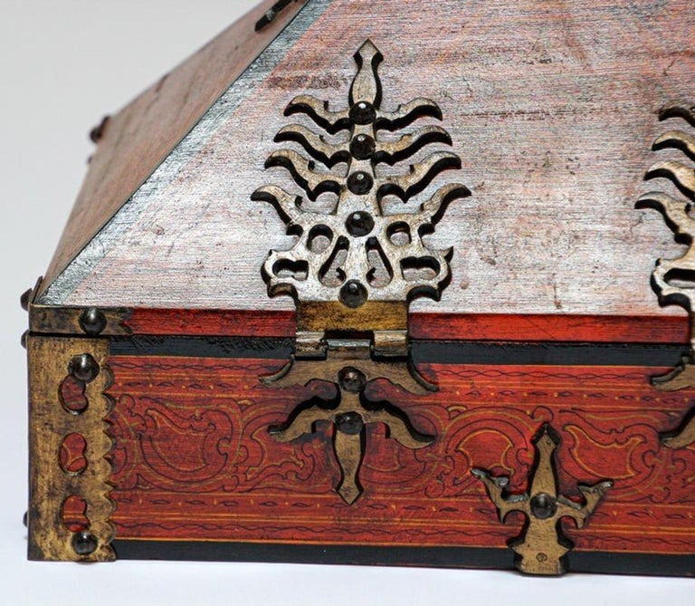 Large Decorative Jewellery Box with Brass, Kerala Nettur Petti For Sale ...