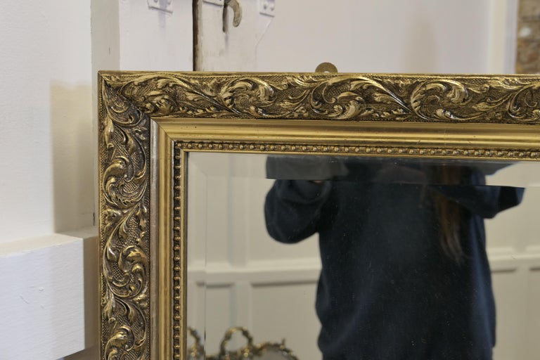 Large Decorative Rectangular Gilt Mirror at 1stDibs