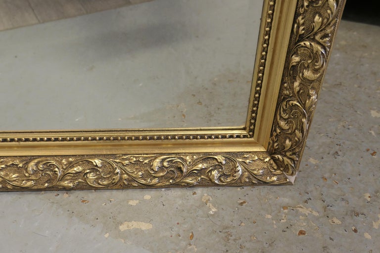 Large Decorative Rectangular Gilt Mirror at 1stDibs