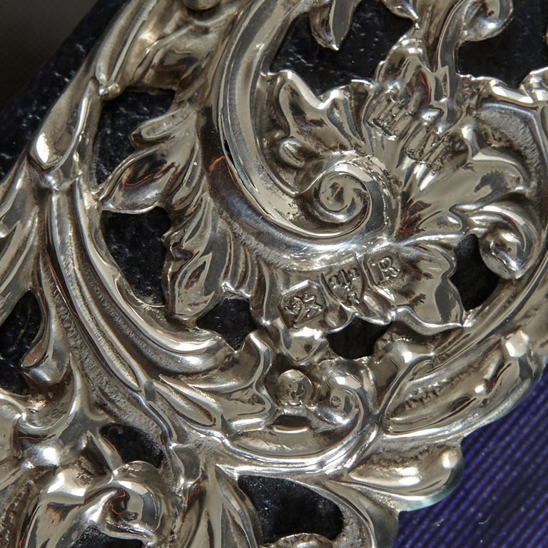 Large Decorative Victorian Silver Photo Frame For Sale at 1stDibs