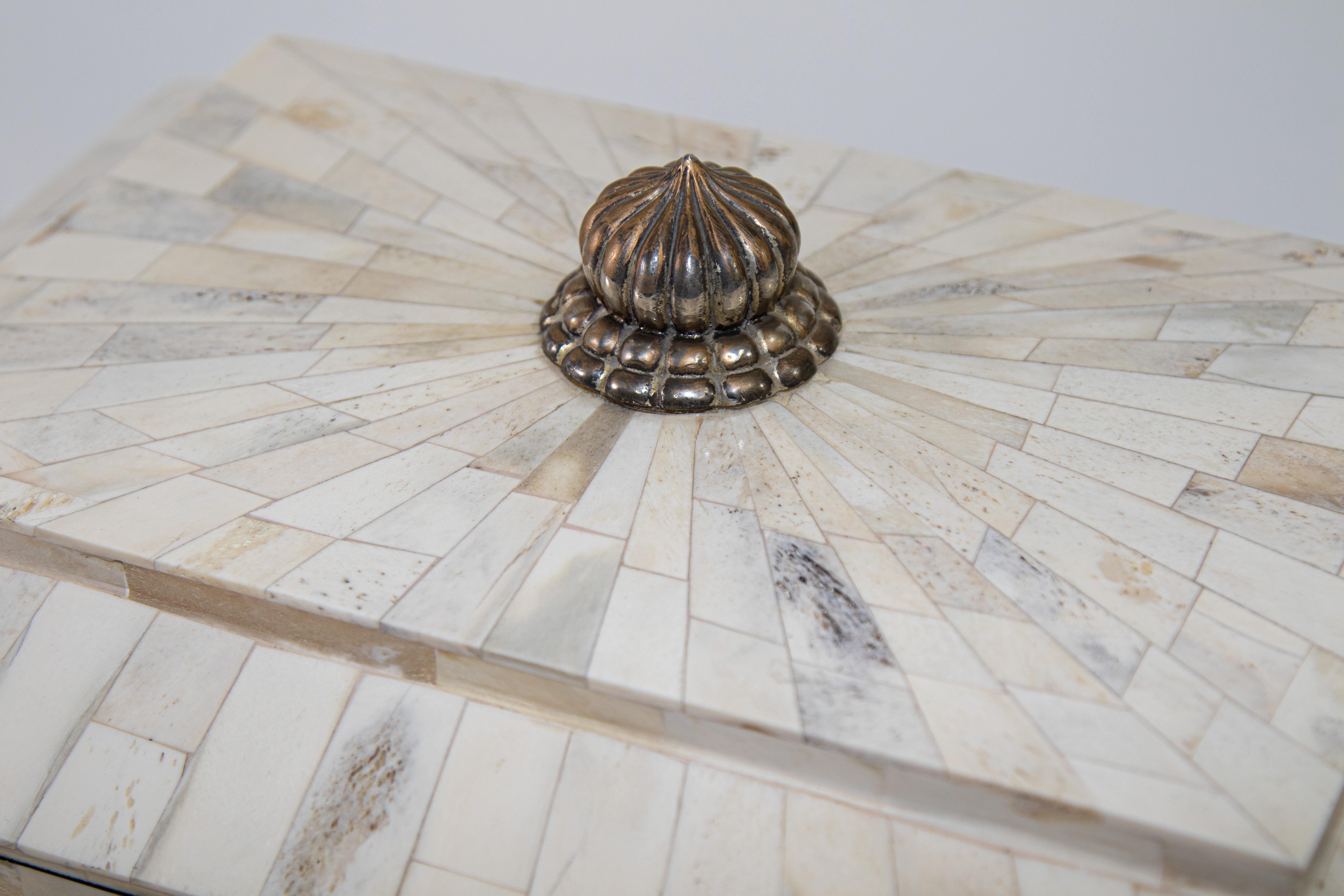 Large Decorative White Bone Footed Box by Maitland Smith For Sale at ...