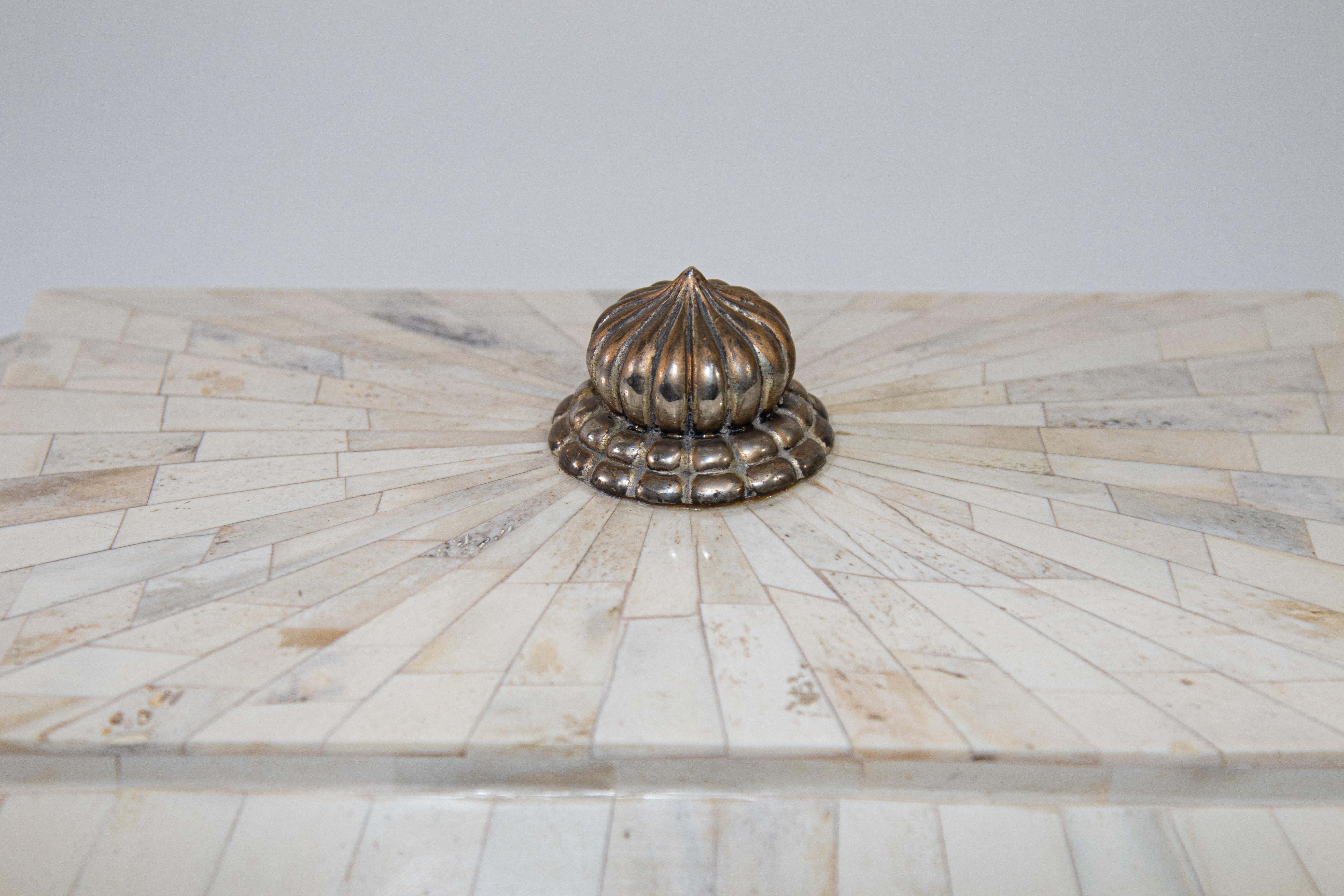 Large Decorative White Bone Footed Box by Maitland Smith For Sale at ...