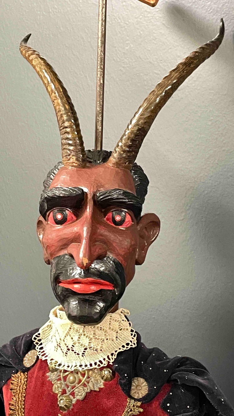 Large Devil Krampus Marionette by a Master Puppet Maker, Antique ...