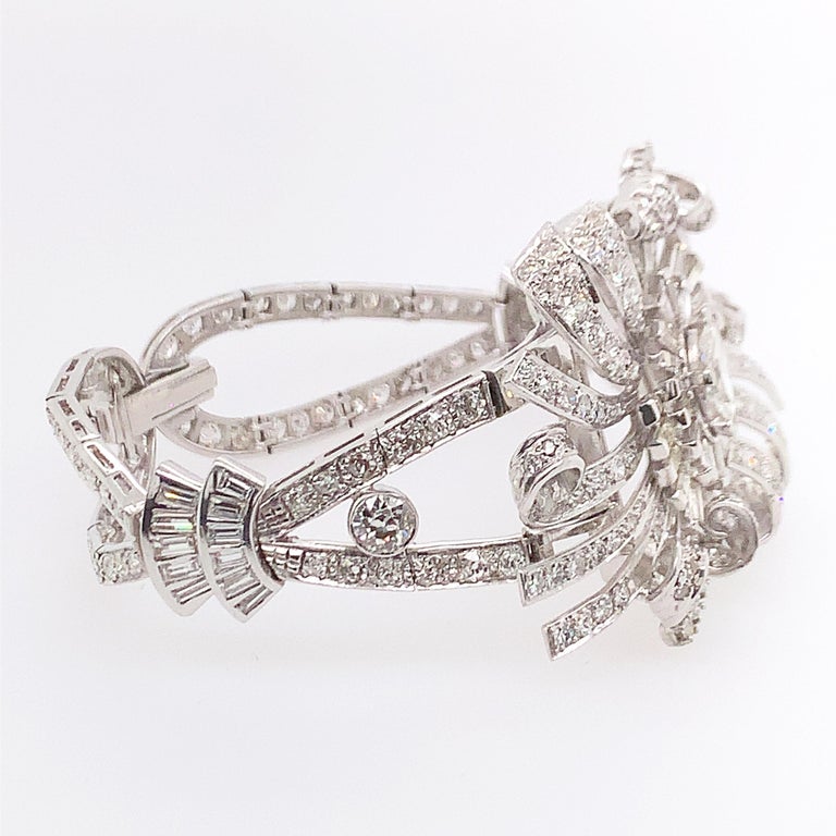 Large Diamond Bracelet Convertable to Pin at 1stDibs