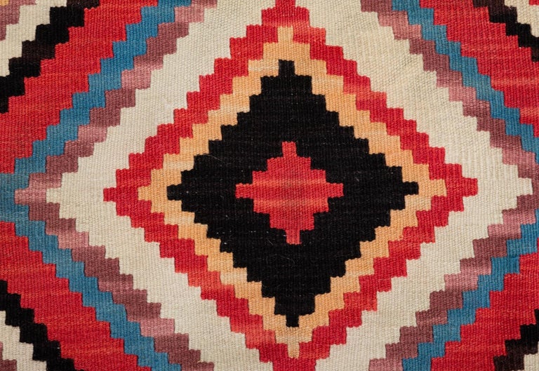 Large Diamond Pattern Kilim Rug at 1stDibs