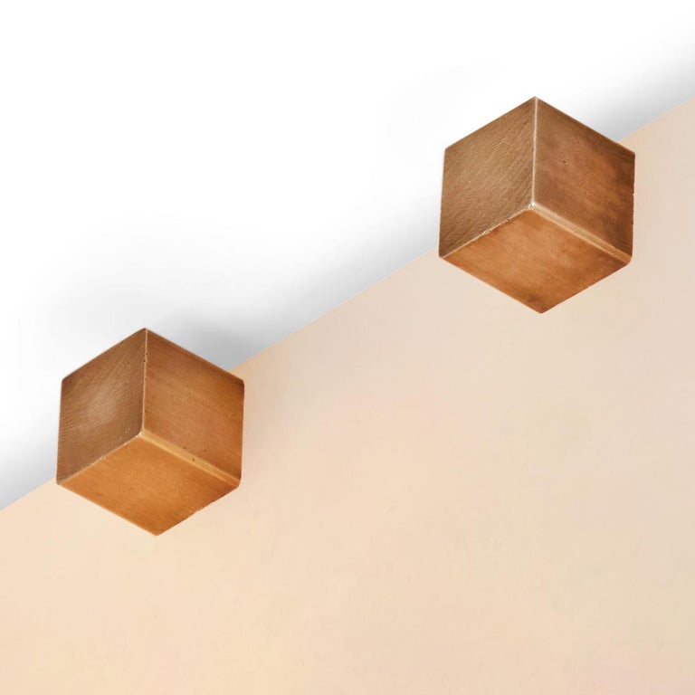 Large 'Dice' Alabaster and Brass Wall or Ceiling Lamp by Denis De La ...