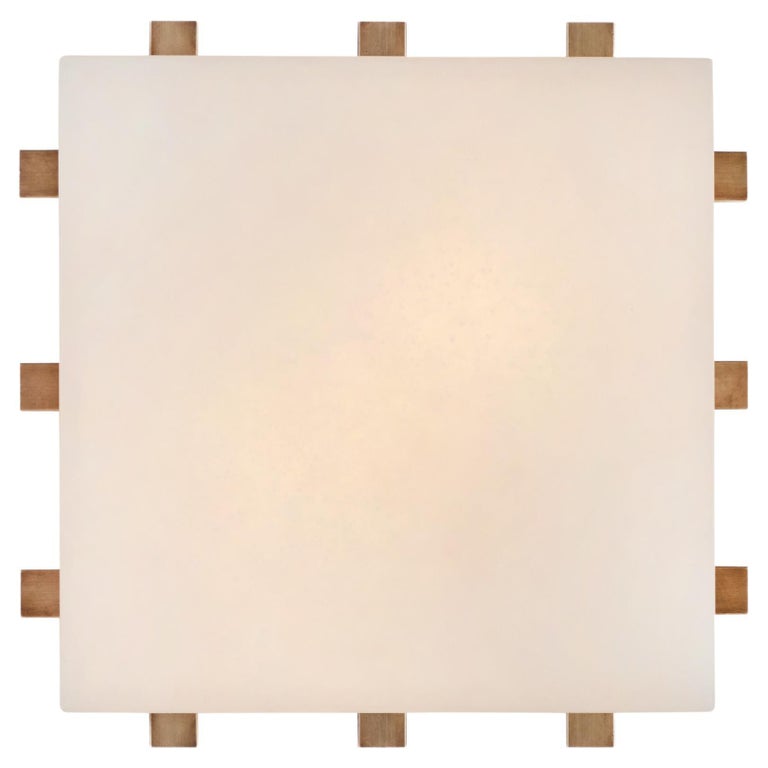 Large 'Dice' Alabaster and Brass Wall or Ceiling Lamp by Denis De La ...