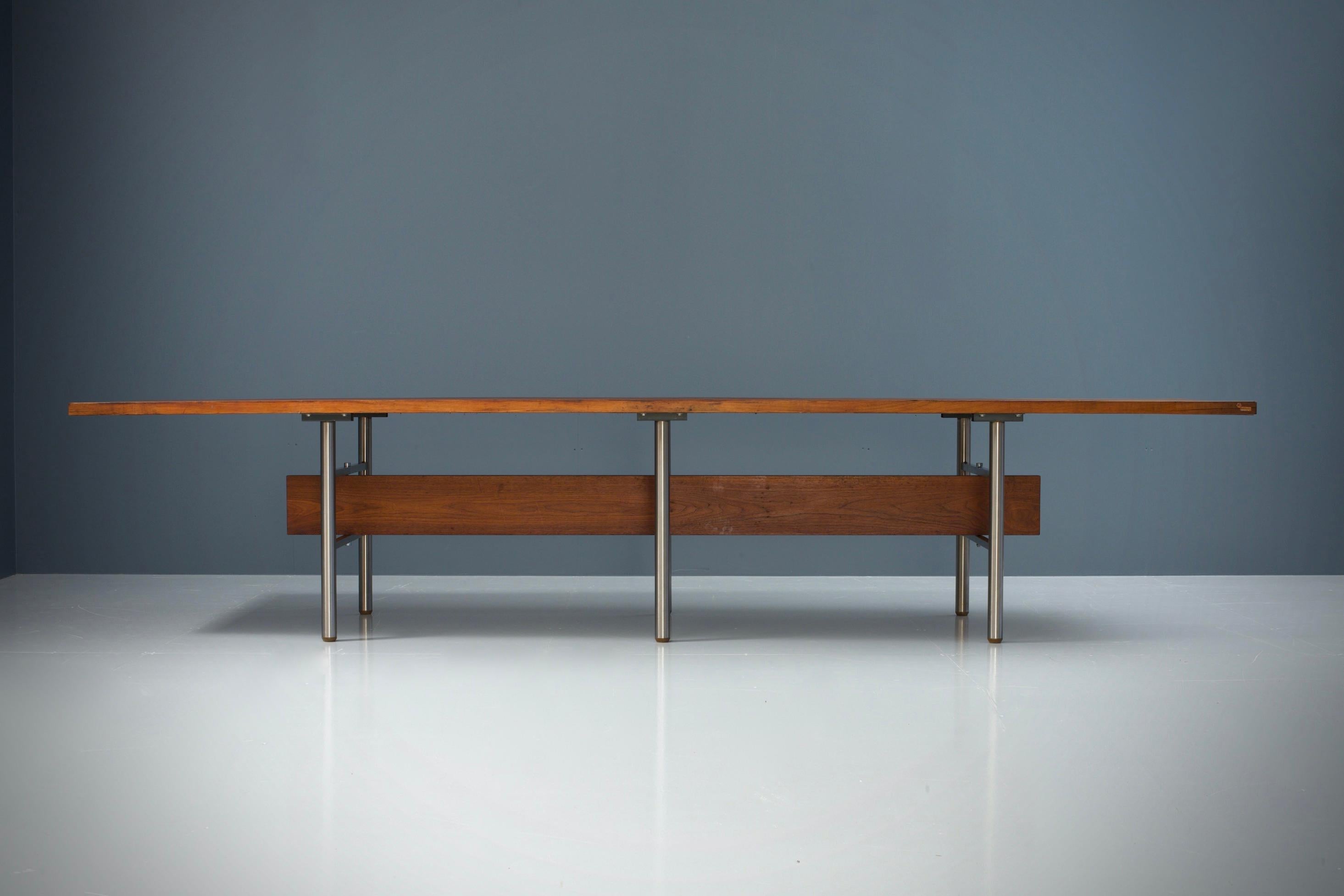 Large Dining / Conference Table by Mobiltecnica Torino in Teak and ...