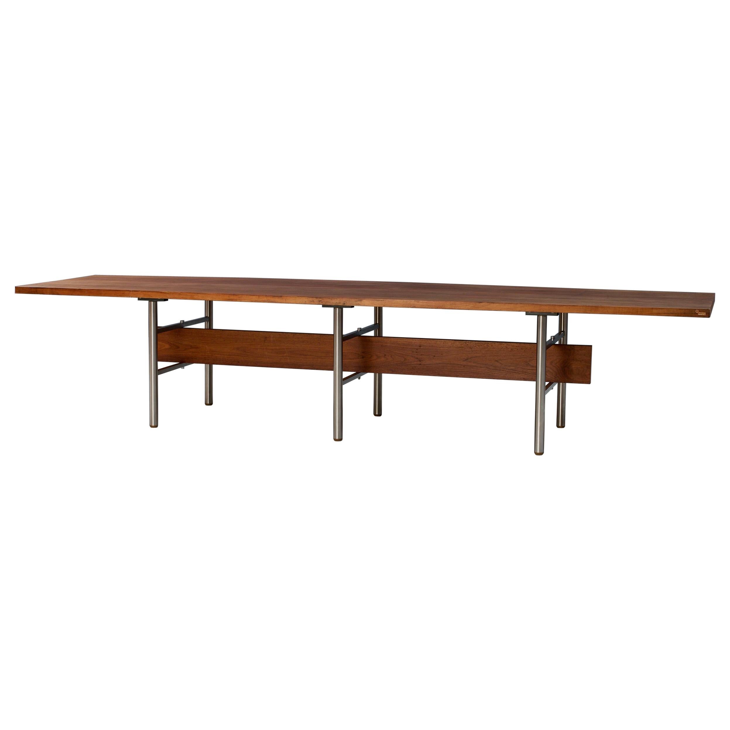 Large Dining / Conference Table by Mobiltecnica Torino in Teak and ...