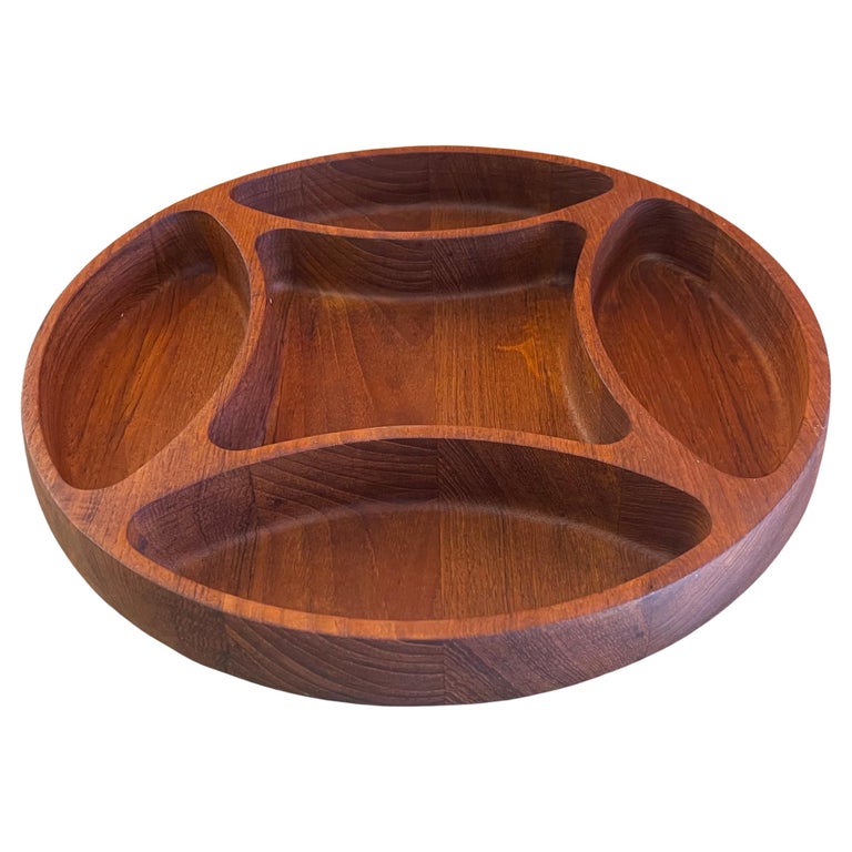 Large Divided Bowl / Tray in Teak by Jens Quistgaard for Dansk For Sale ...