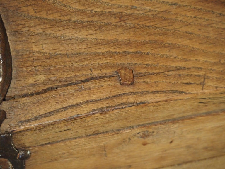 Large Domed Oak German Baroque Trunk with Decorative Iron Strapwork ...