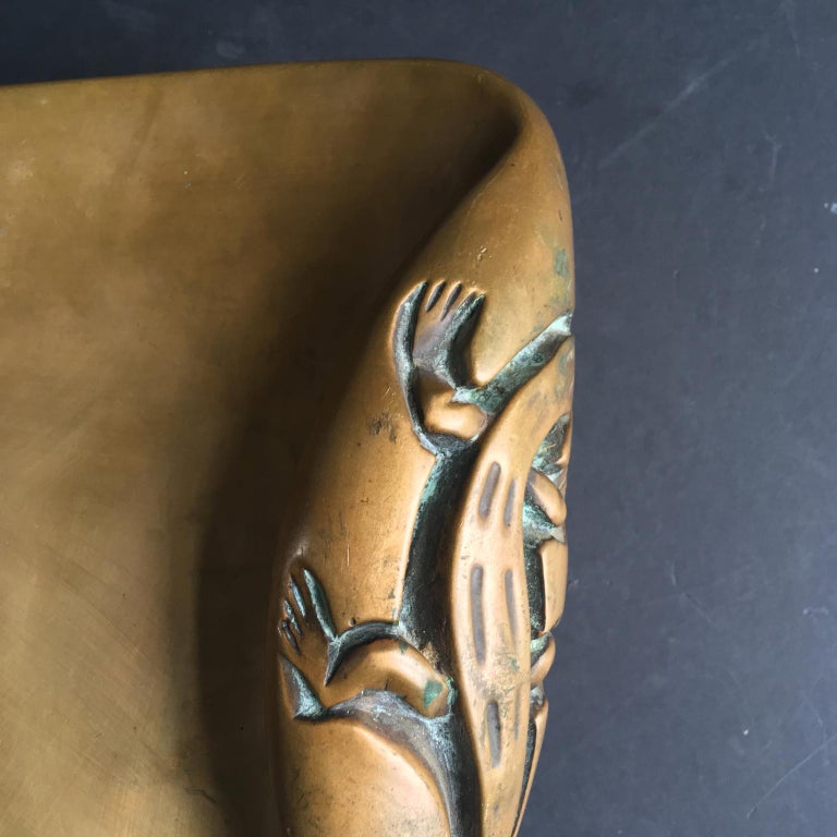 Large Door Handle with Salamander Motif, Mid-20th Century, European For ...