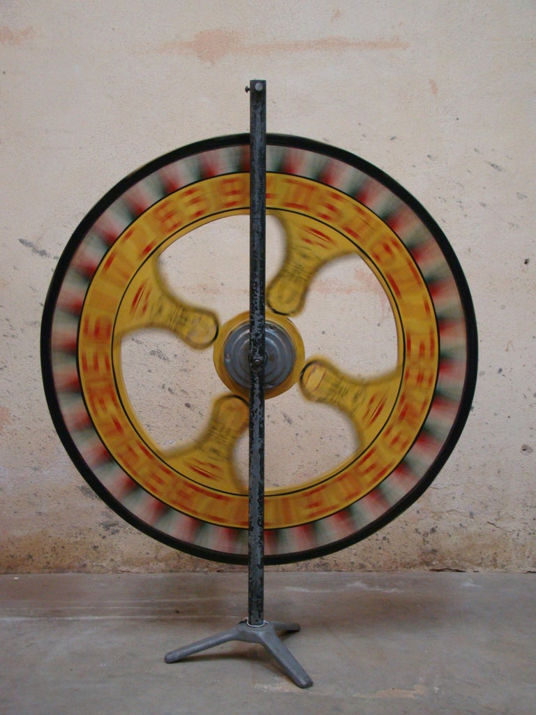 Large Double Sided, Hand Painted Antique Carnival Gaming Wheel, 1930s ...