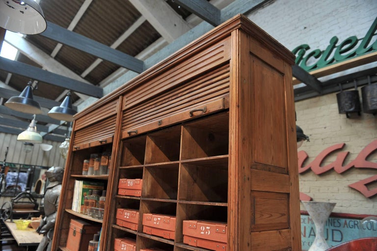 Large Double Sliding Shutter Doors File Office Cabinet, circa 1900 at ...