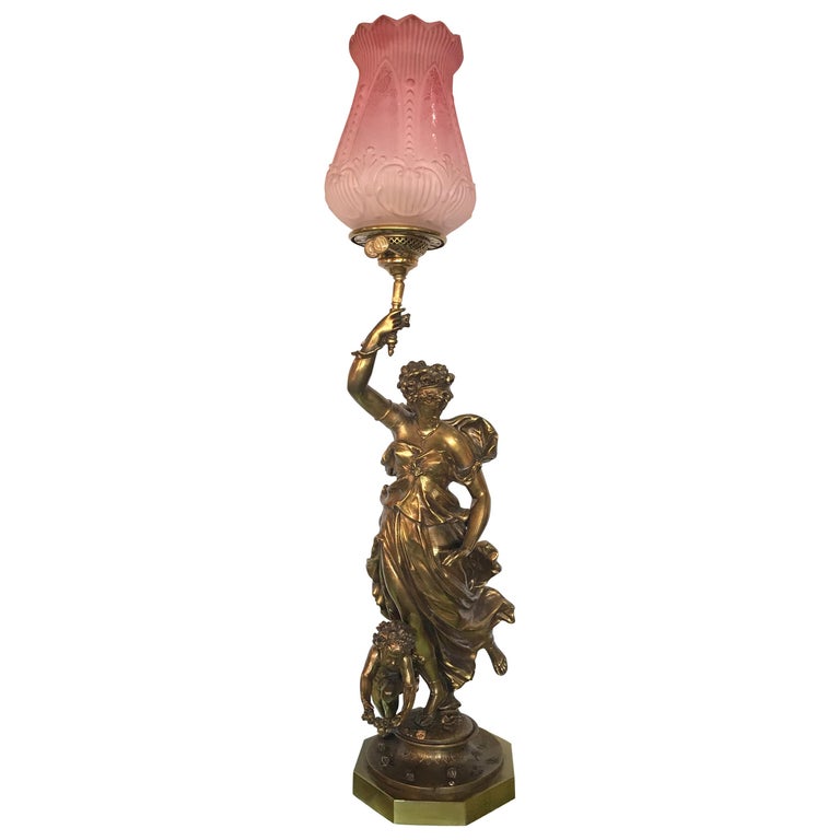 Large Duplex White Metal Figure Woman and a Child Holding a Custom ...