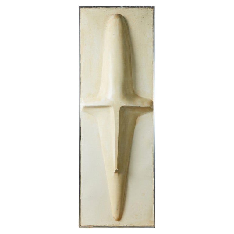 Large Dutch Abstract Face Wall Sculpture For Sale at 1stDibs