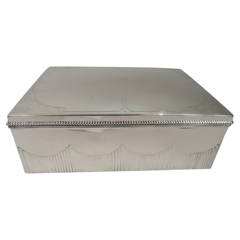 Large Dutch Art Nouveau Classical Silver Box For Sale at 1stDibs