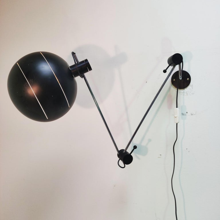 Large Dutch 'Bis Lighting' Wall Lamp, 1970s For Sale at 1stDibs